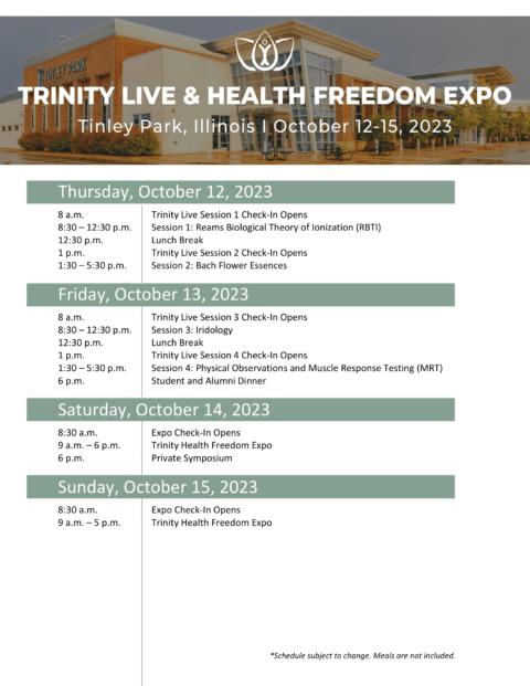 Schedule | Trinity Live